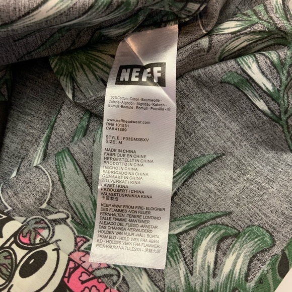 Neff | Shirts | Nwt Neff Mickey Disney Medium Palm Leaves | Poshmark